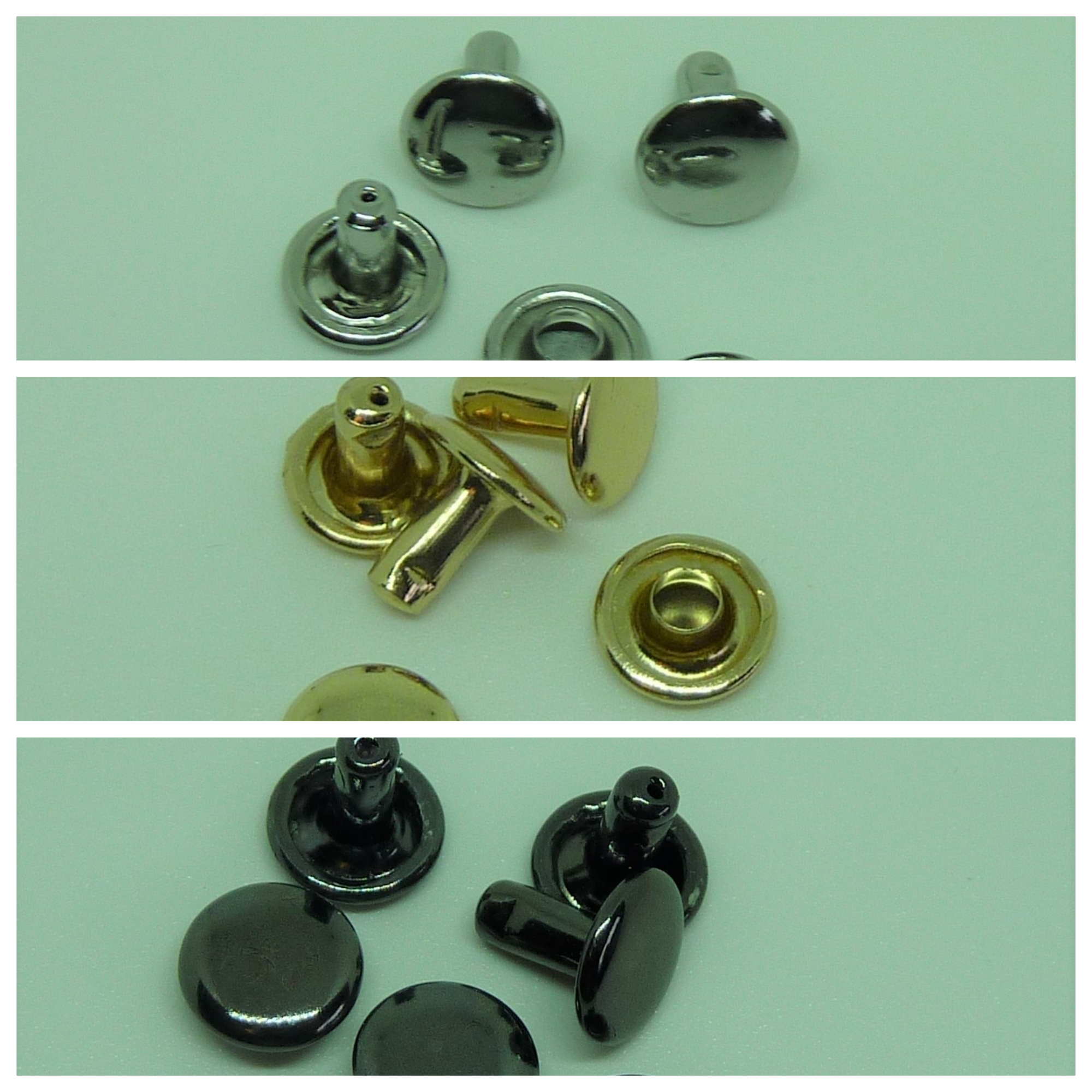 Double Cap Metal Garment Rivets